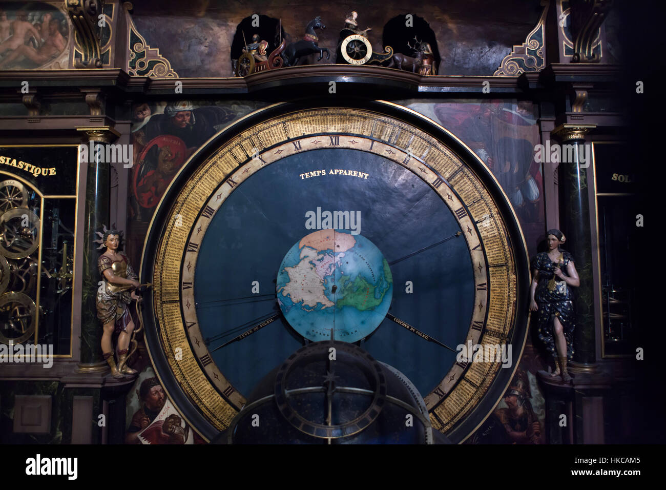 Astronomical clock in the Strasbourg Cathedral (Cathedrale Notre-Dame ...