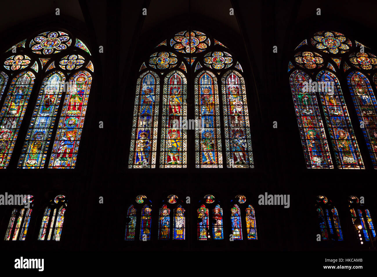 Stained glass windows strasbourg cathedral hi-res stock photography and ...