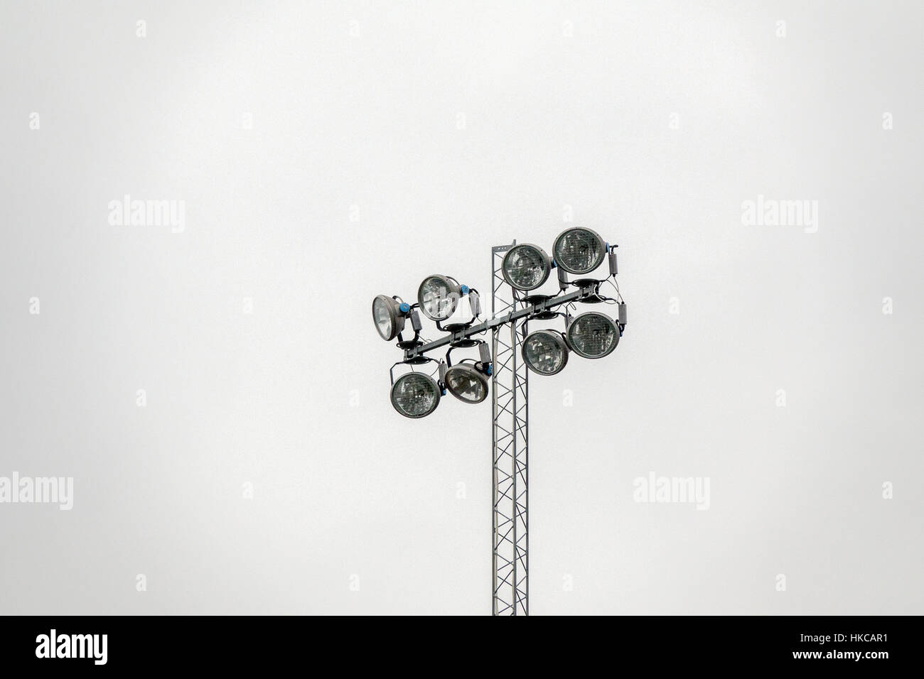 Powerful arena spotlights Stock Photo - Alamy