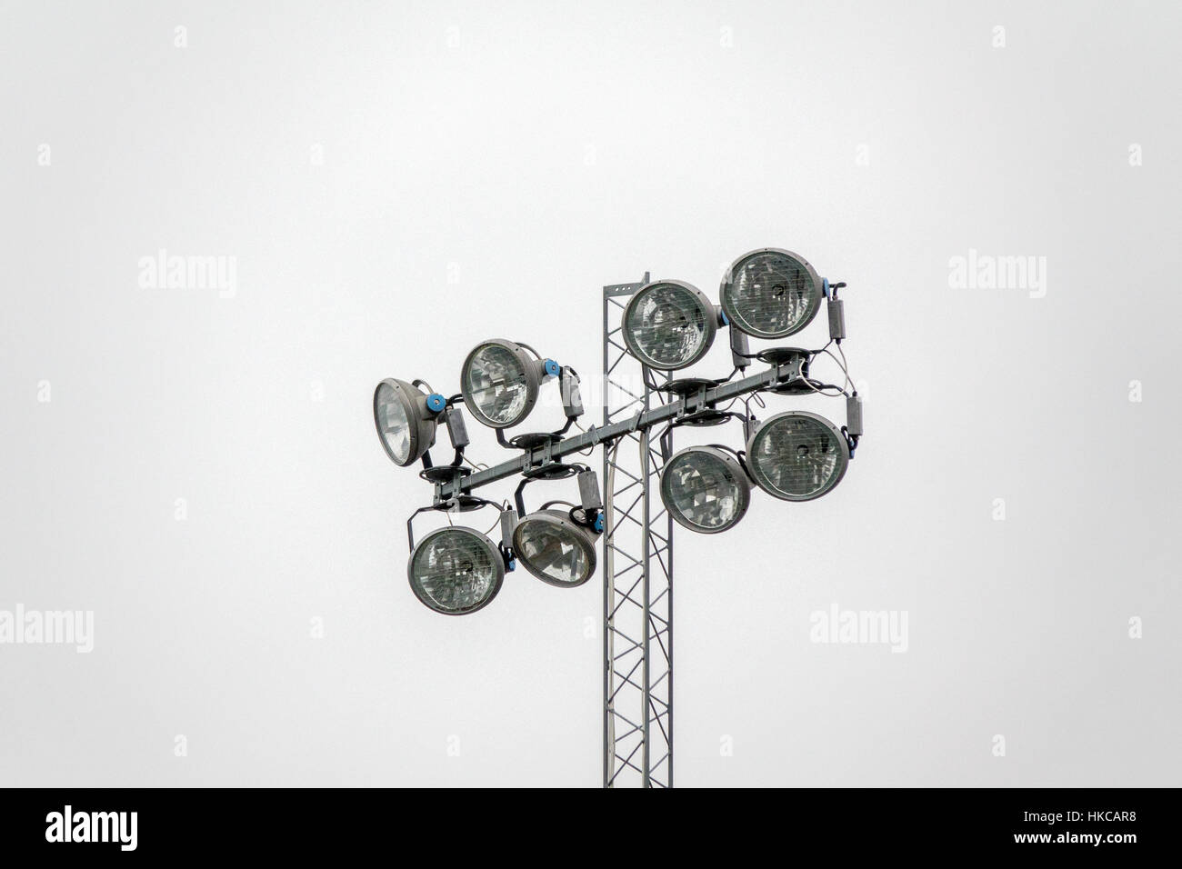 Powerful arena spotlights Stock Photo - Alamy