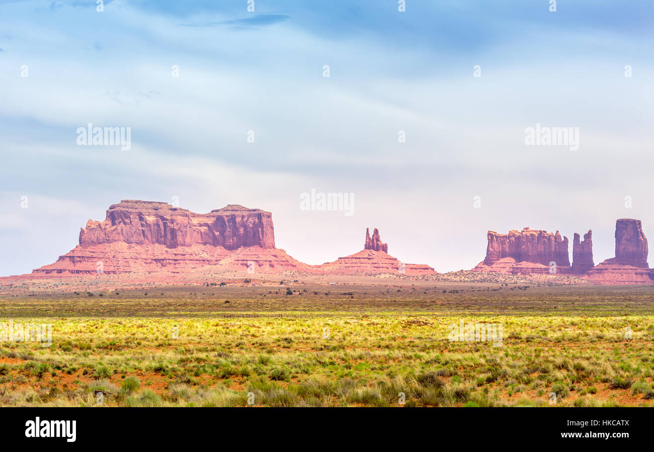 Mittens and Merrick Butte Monument Valley Park Stock Photo - Alamy