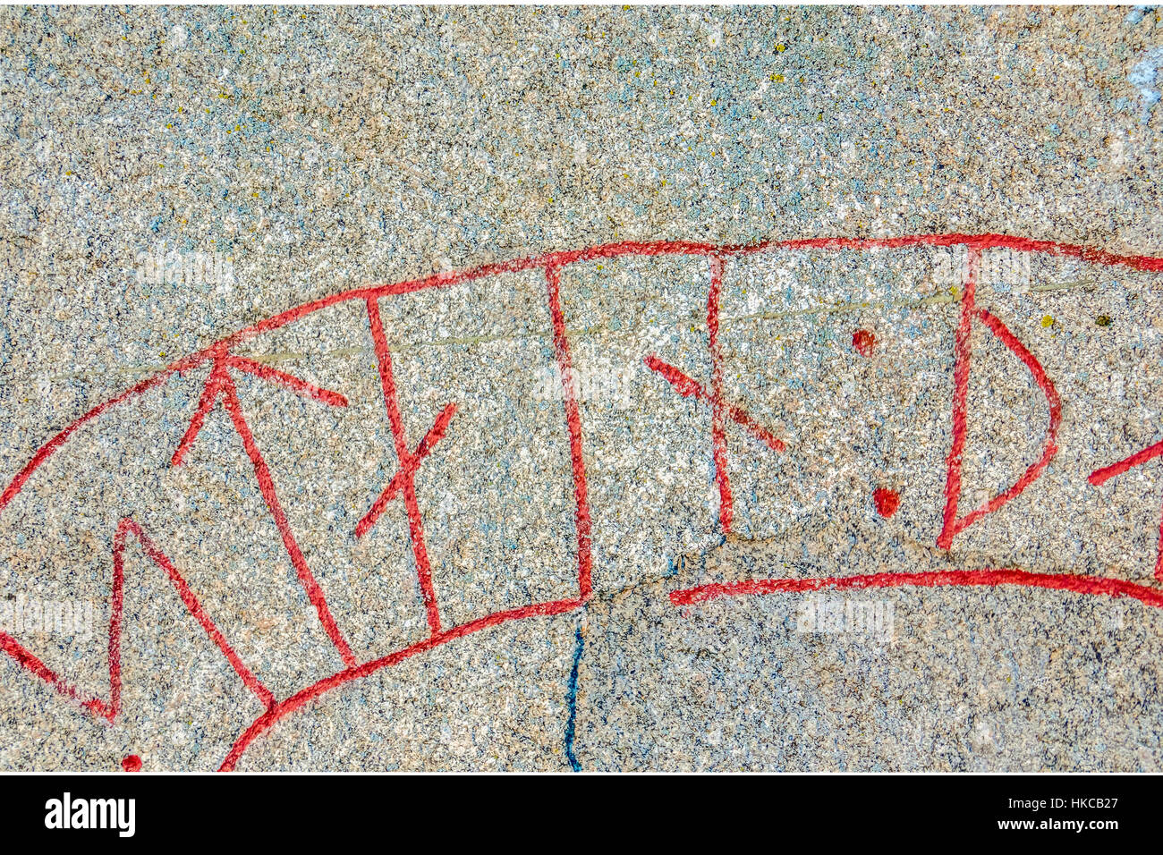 Runic inscriptions of a runestone Stock Photo - Alamy