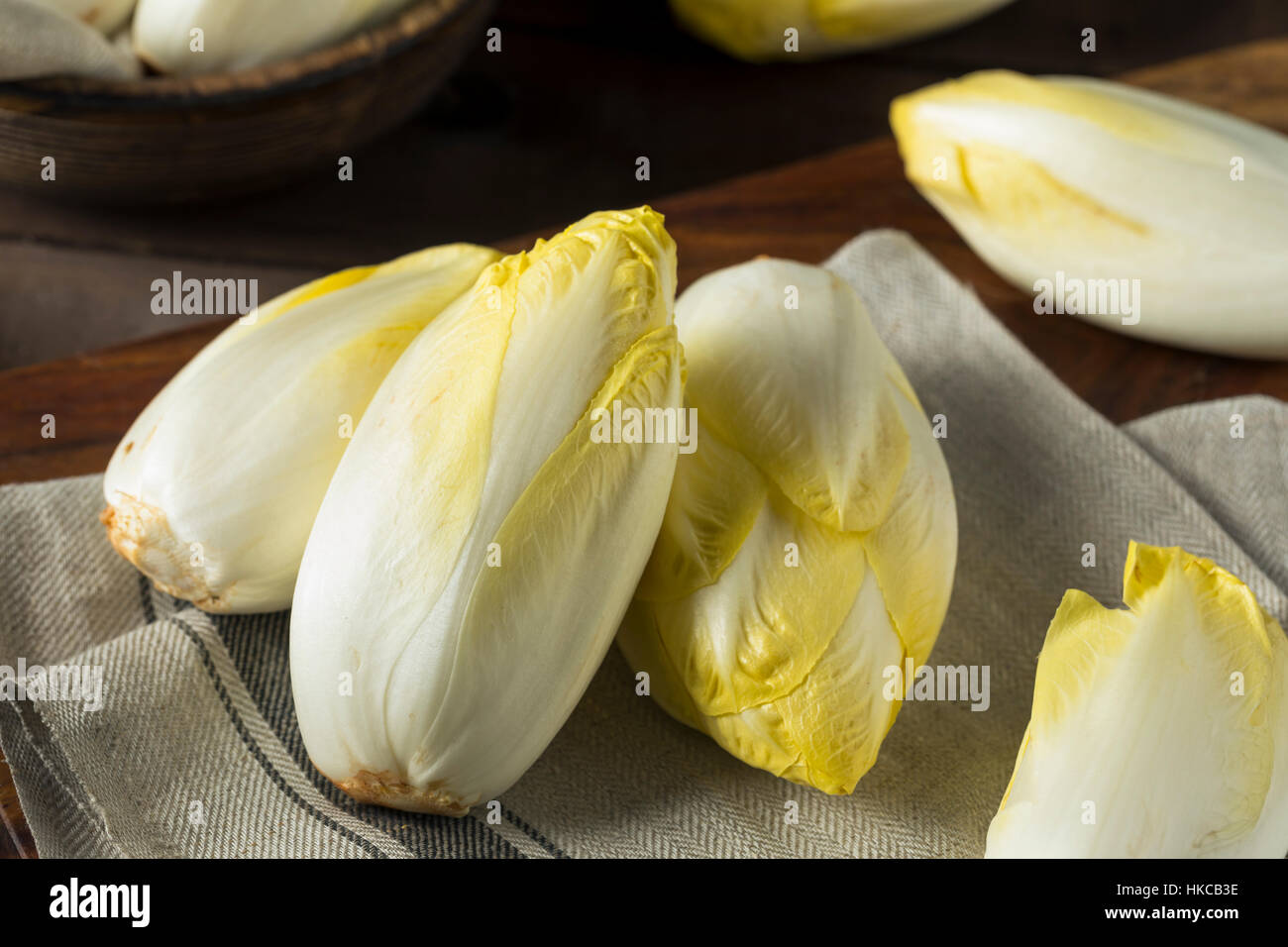 Raw Organic Belgian Endive Ready to Eat Stock Photo - Alamy