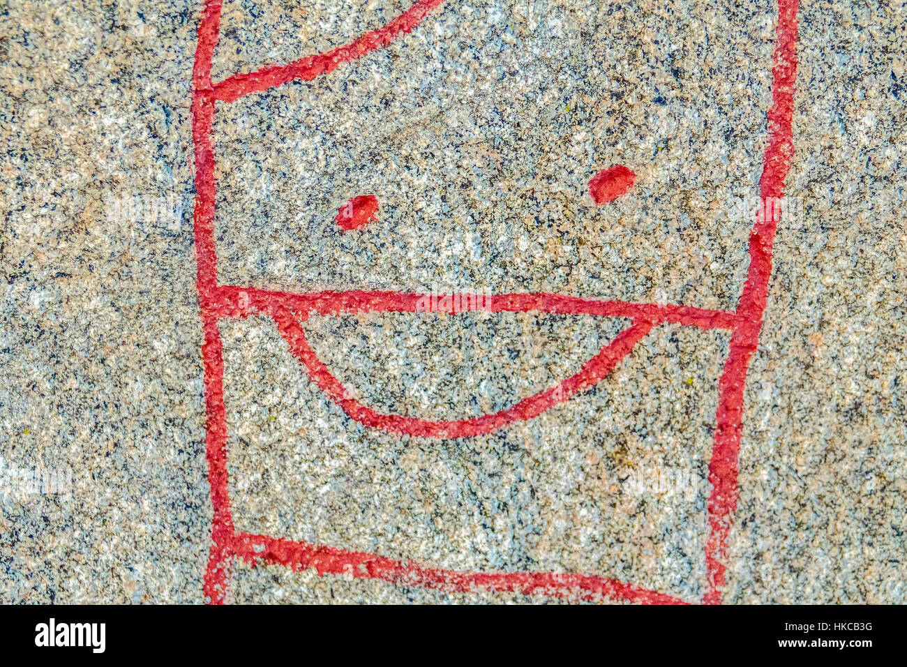 Runic inscriptions looks like a smiley Stock Photo - Alamy