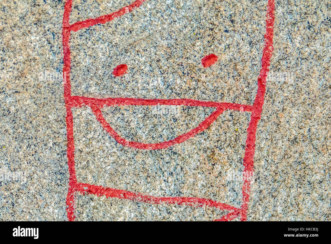 Runic inscriptions looks like a smiley Stock Photo - Alamy