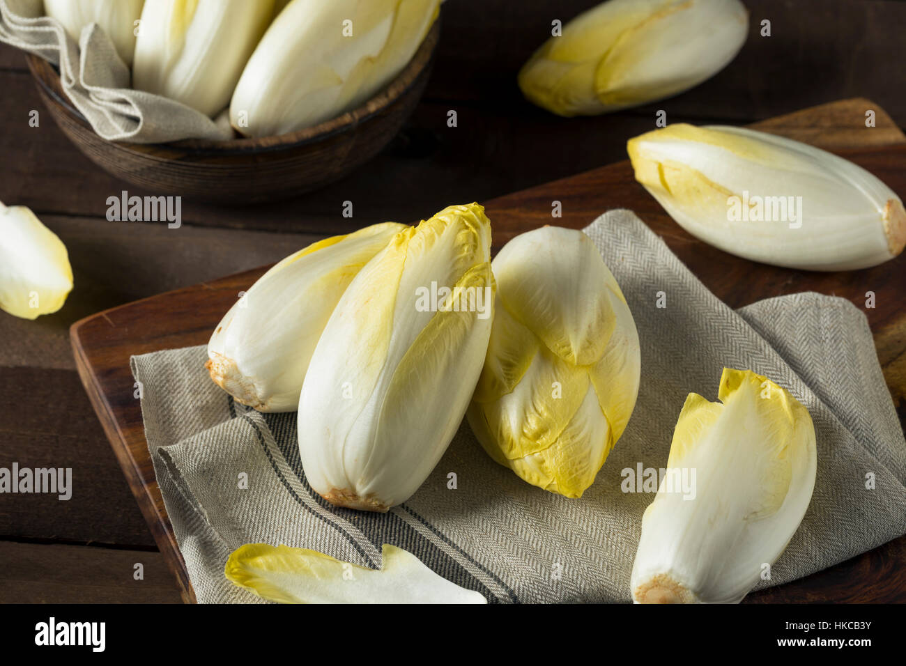 Raw Organic Belgian Endive Ready to Eat Stock Photo - Alamy