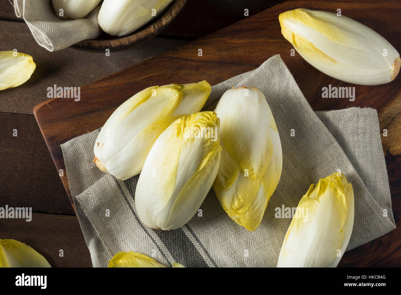 Raw Organic Belgian Endive Ready to Eat Stock Photo - Alamy
