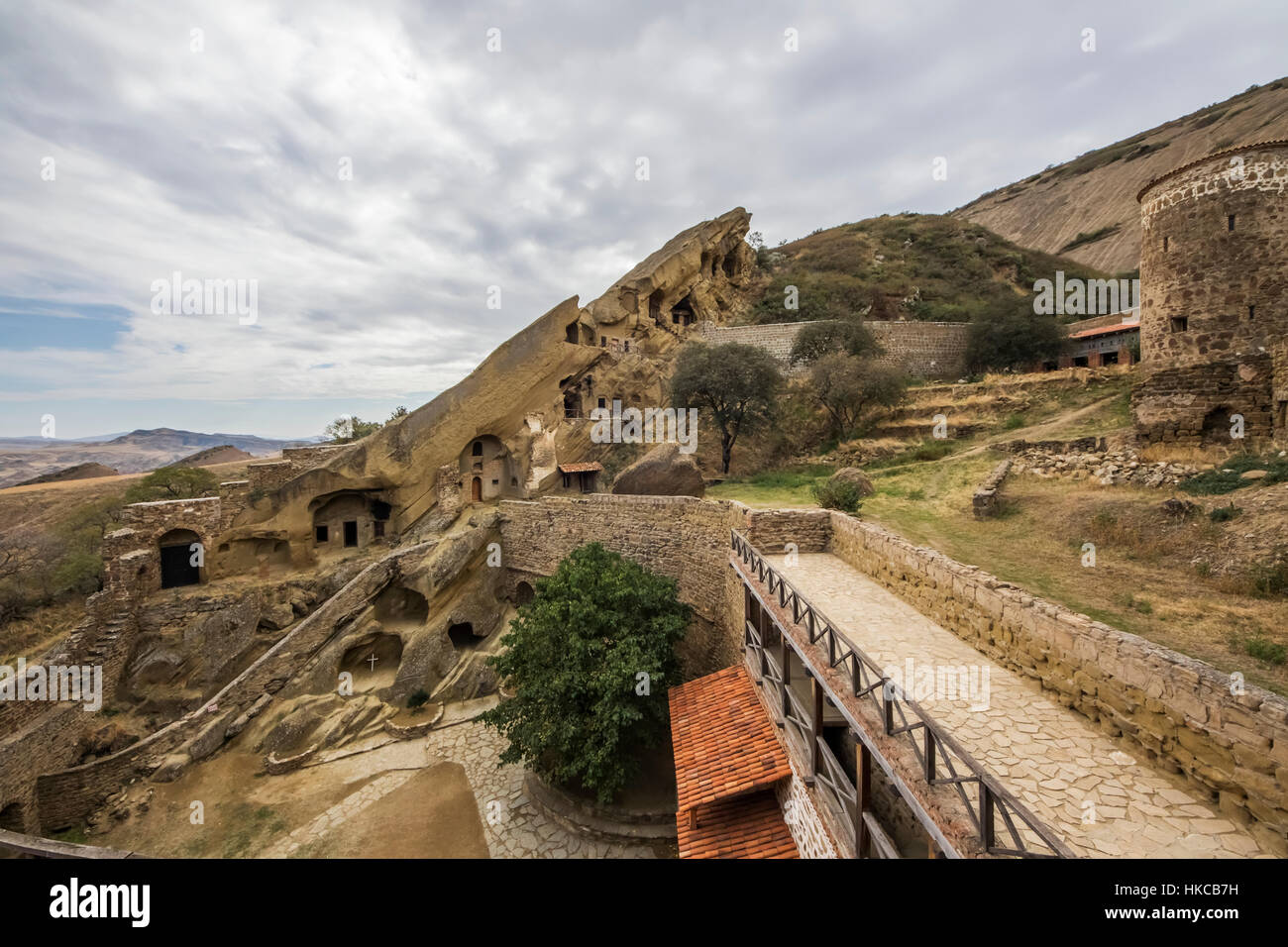 Main lavra of the David Gareja monastery complex; Kakheti, Georgia ...