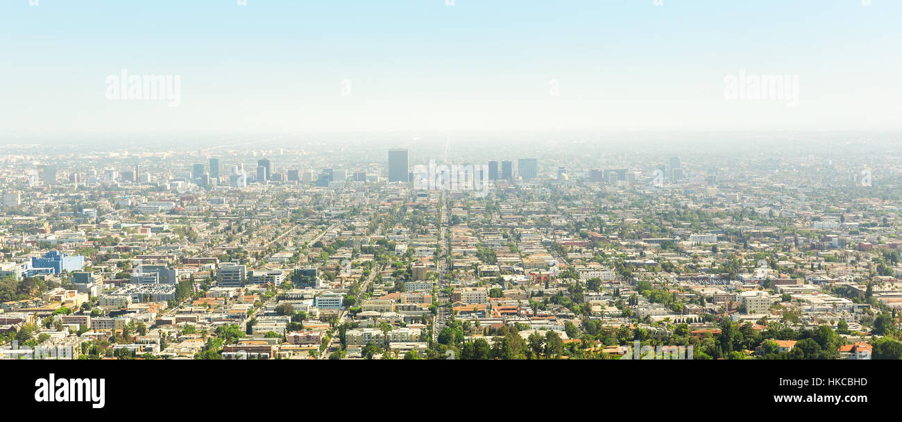 Cityscape of Los Angeles architecture at sunset Stock Photo - Alamy