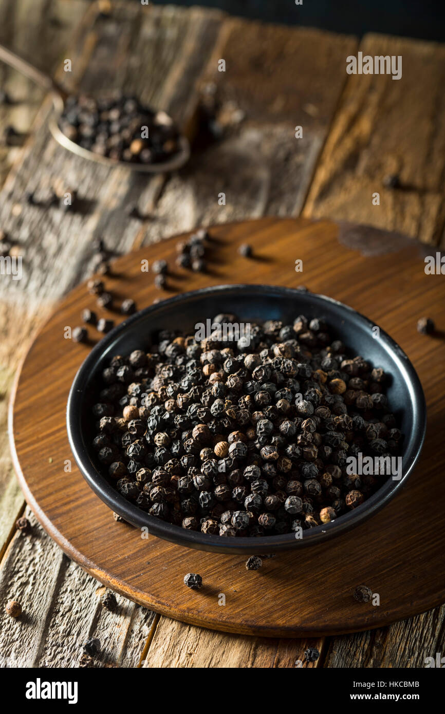 Raw Organic Black Peppercorns Ready to Use Stock Photo - Alamy