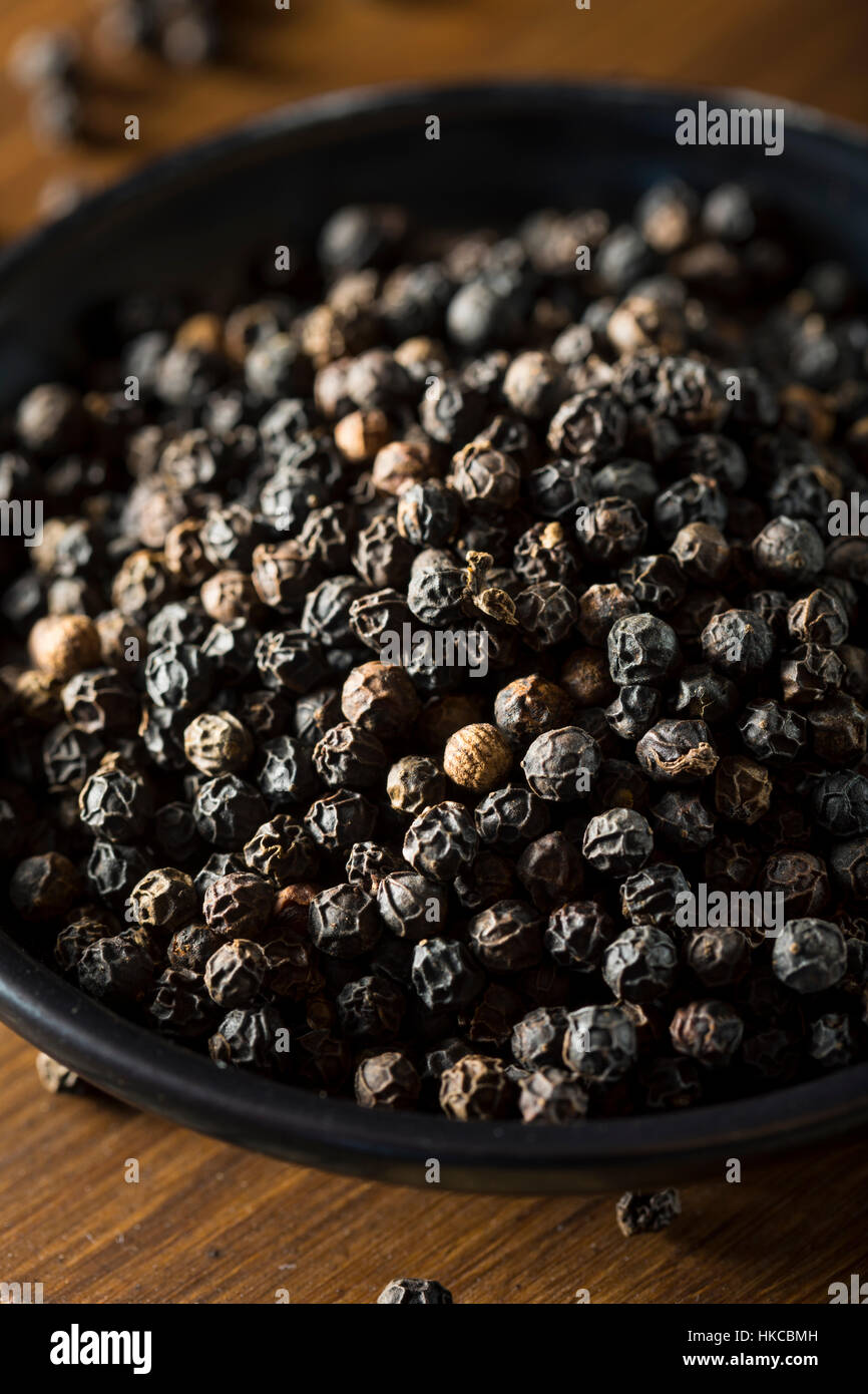 Raw Organic Black Peppercorns Ready to Use Stock Photo - Alamy