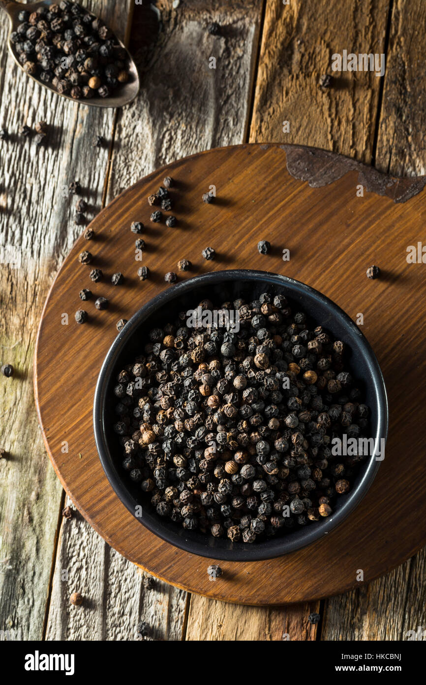 Raw Organic Black Peppercorns Ready to Use Stock Photo - Alamy