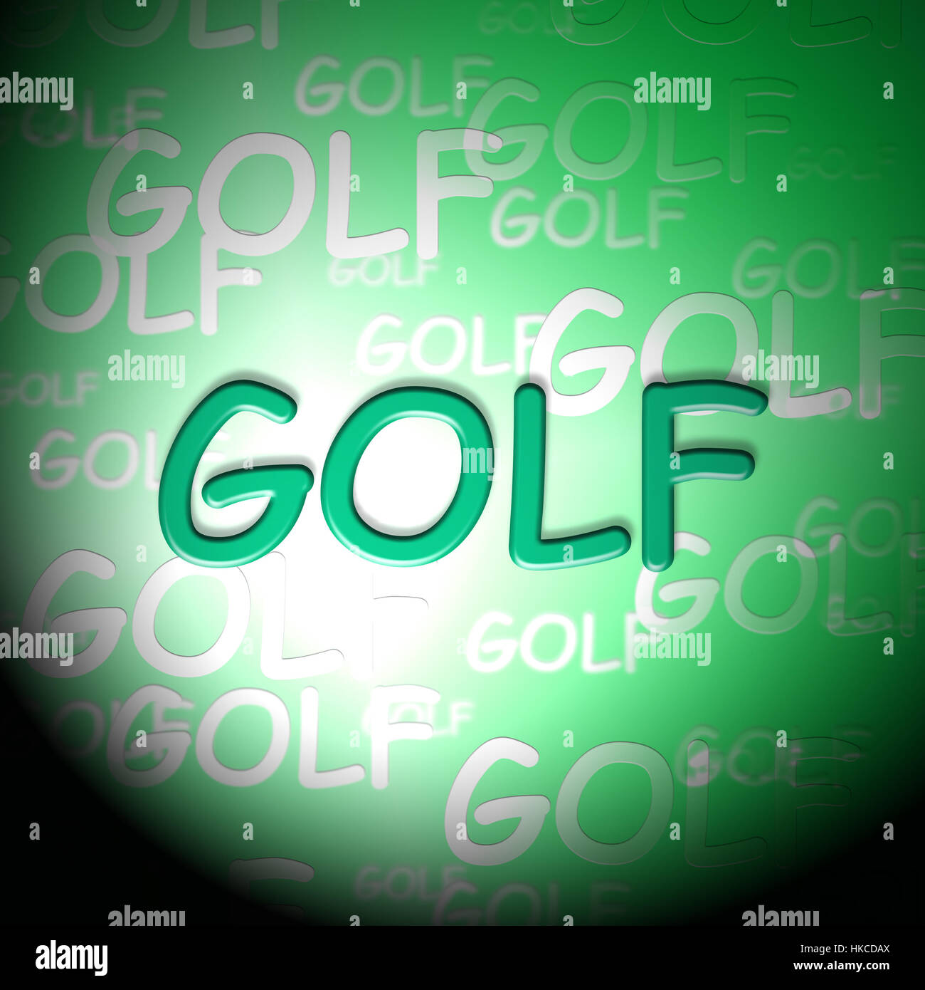 Golf Words Show Recreation Golfer And Golfing Stock Photo - Alamy