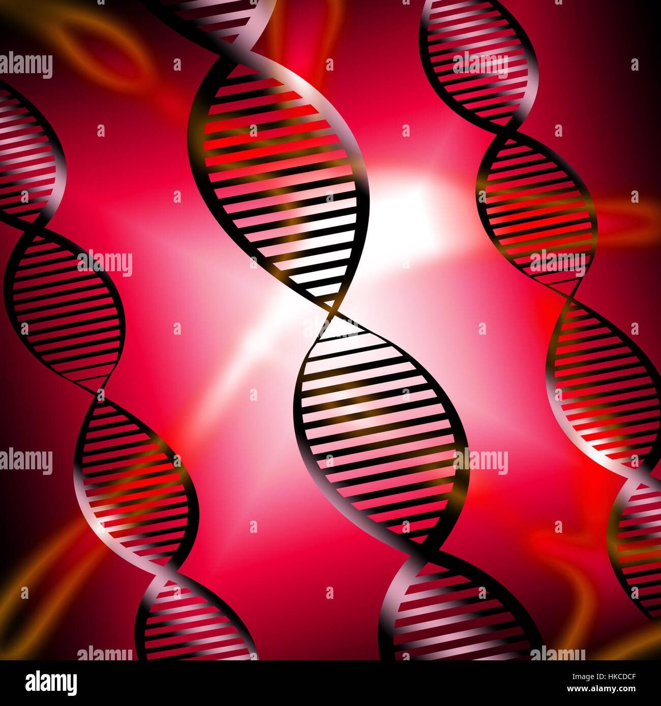 Dna Helix Showing Genetic Research 3d Illustration Stock Photo - Alamy