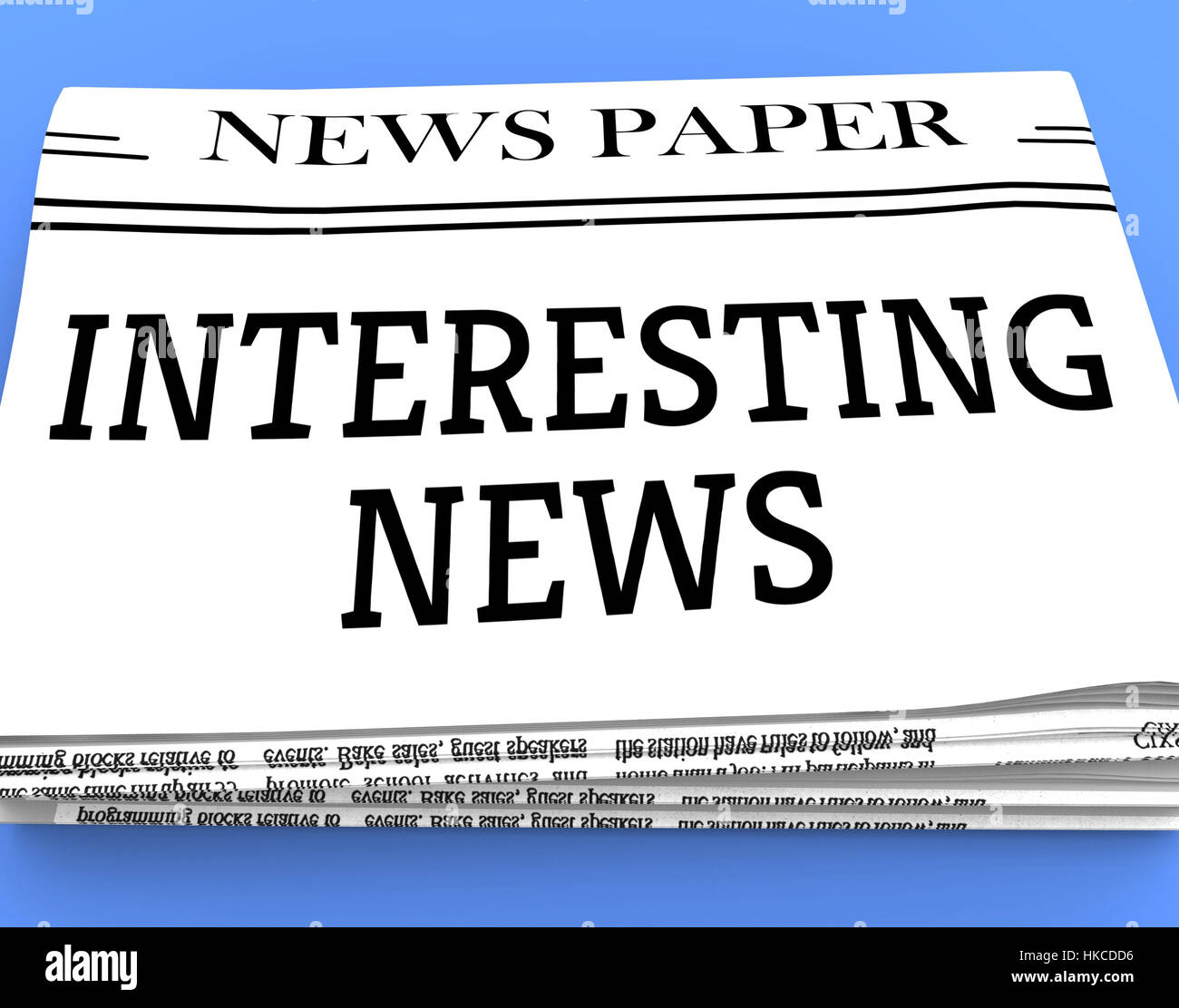 Interesting News Newspaper Shows Compelling Newspaper 3d Rendering ...