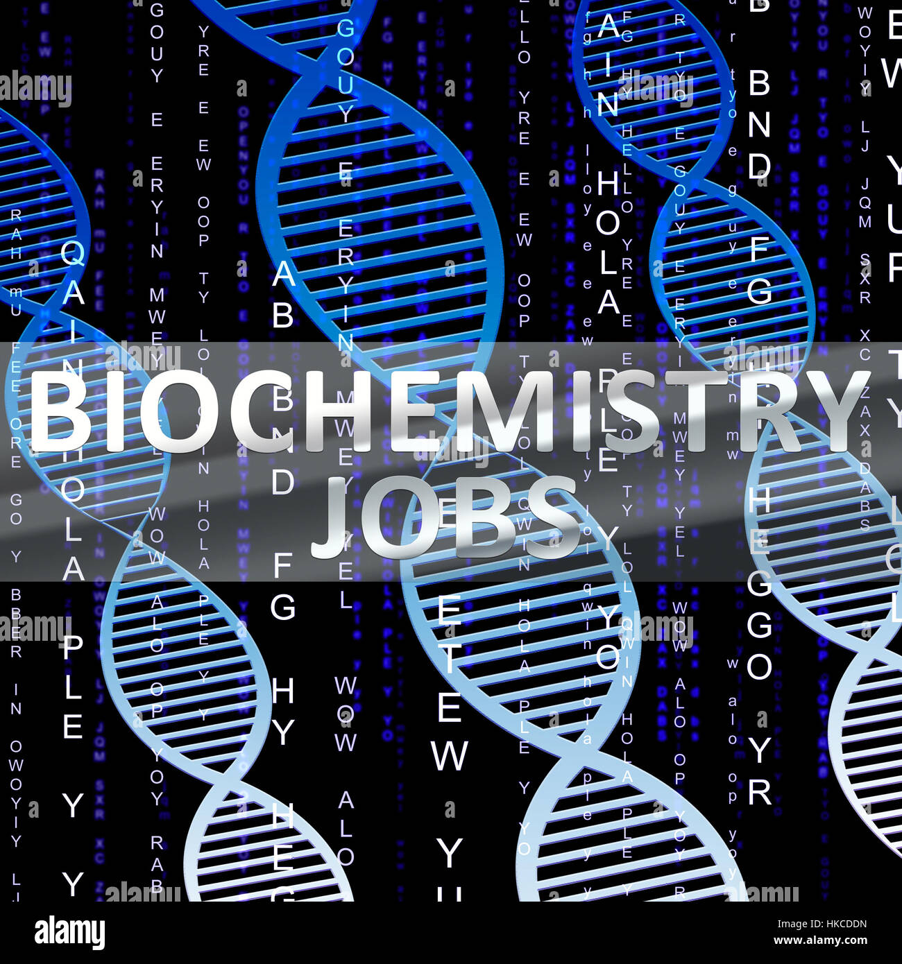 Biochemistry Jobs Helix Means Biotech Profession 3d Illustration Stock ...