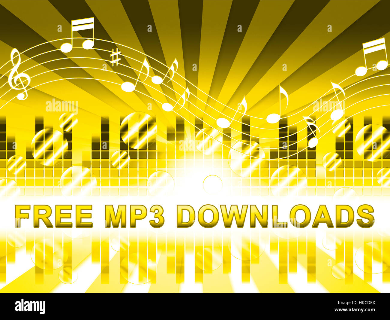 Free Mp3 Downloads Design Shows No Cost Music Stock Photo - Alamy