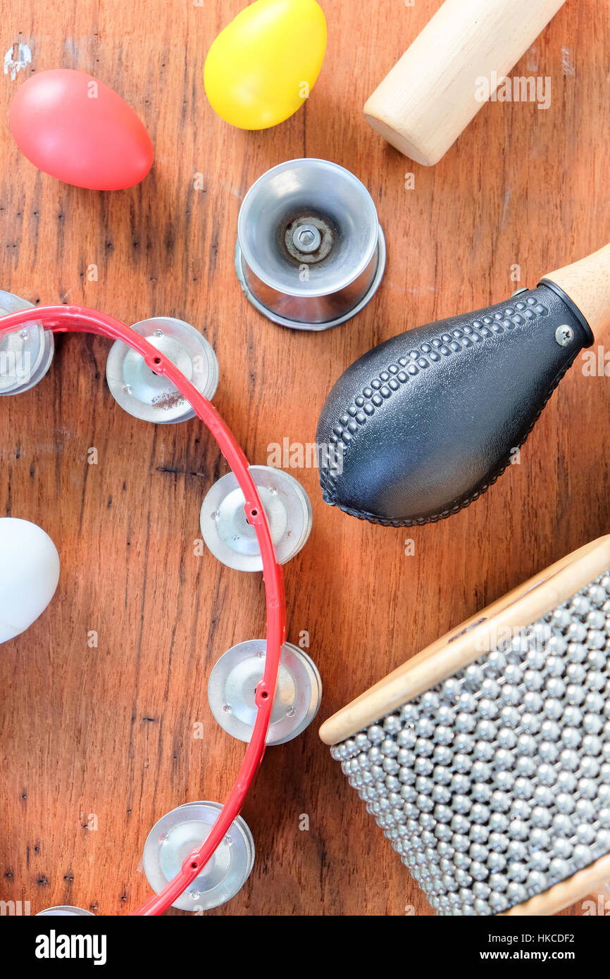 Set of percussion instruments Stock Photo - Alamy