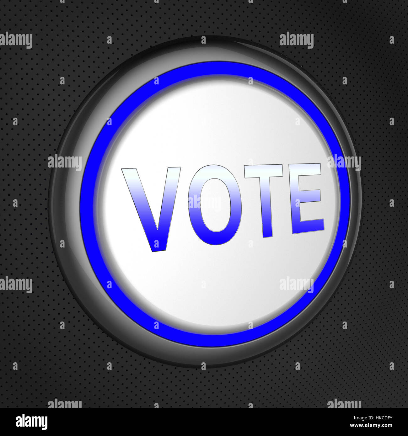 Vote Button Meaning Electing Poll 3d Illustration Stock Photo - Alamy