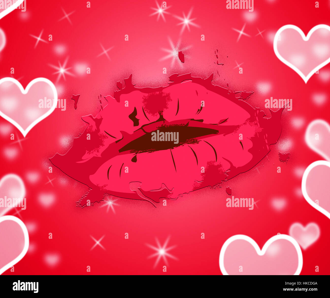 Love Lips Representing Valentine Romance And Celebrations Stock Photo ...