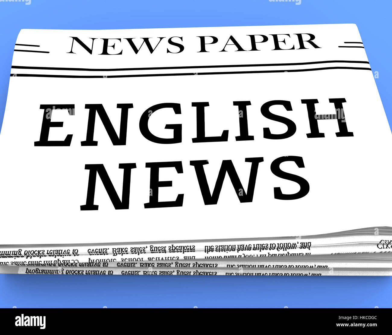 English News Newspaper Shows England Newspapers 3d Rendering Stock ...