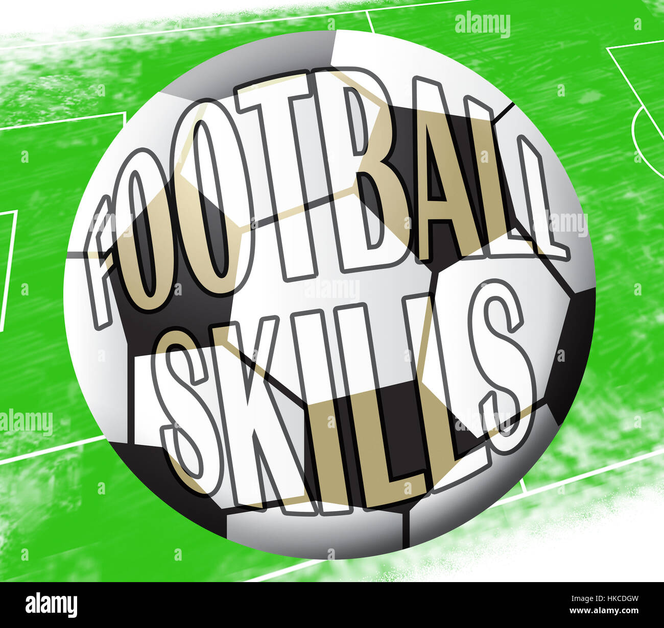 Football Skills Ball Showing Soccer Expertise 3d Illustration Stock ...