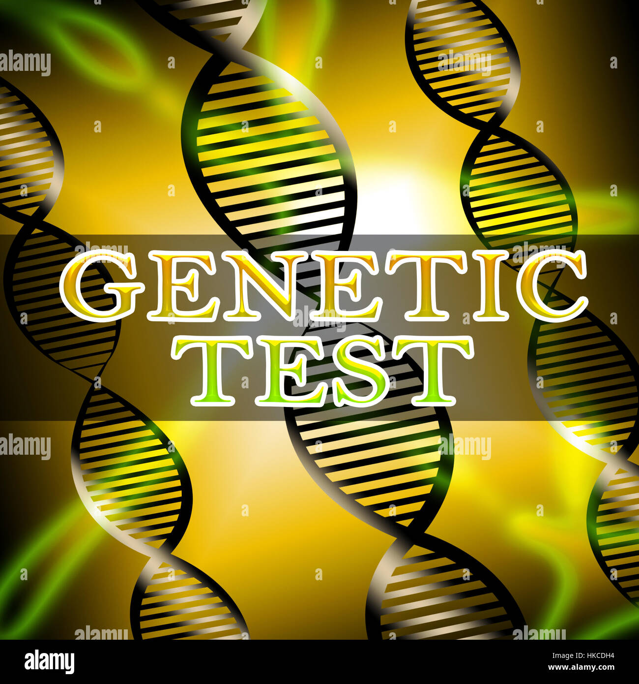 Genetic Test Helix Shows Dna Research 3d Illustration Stock Photo - Alamy