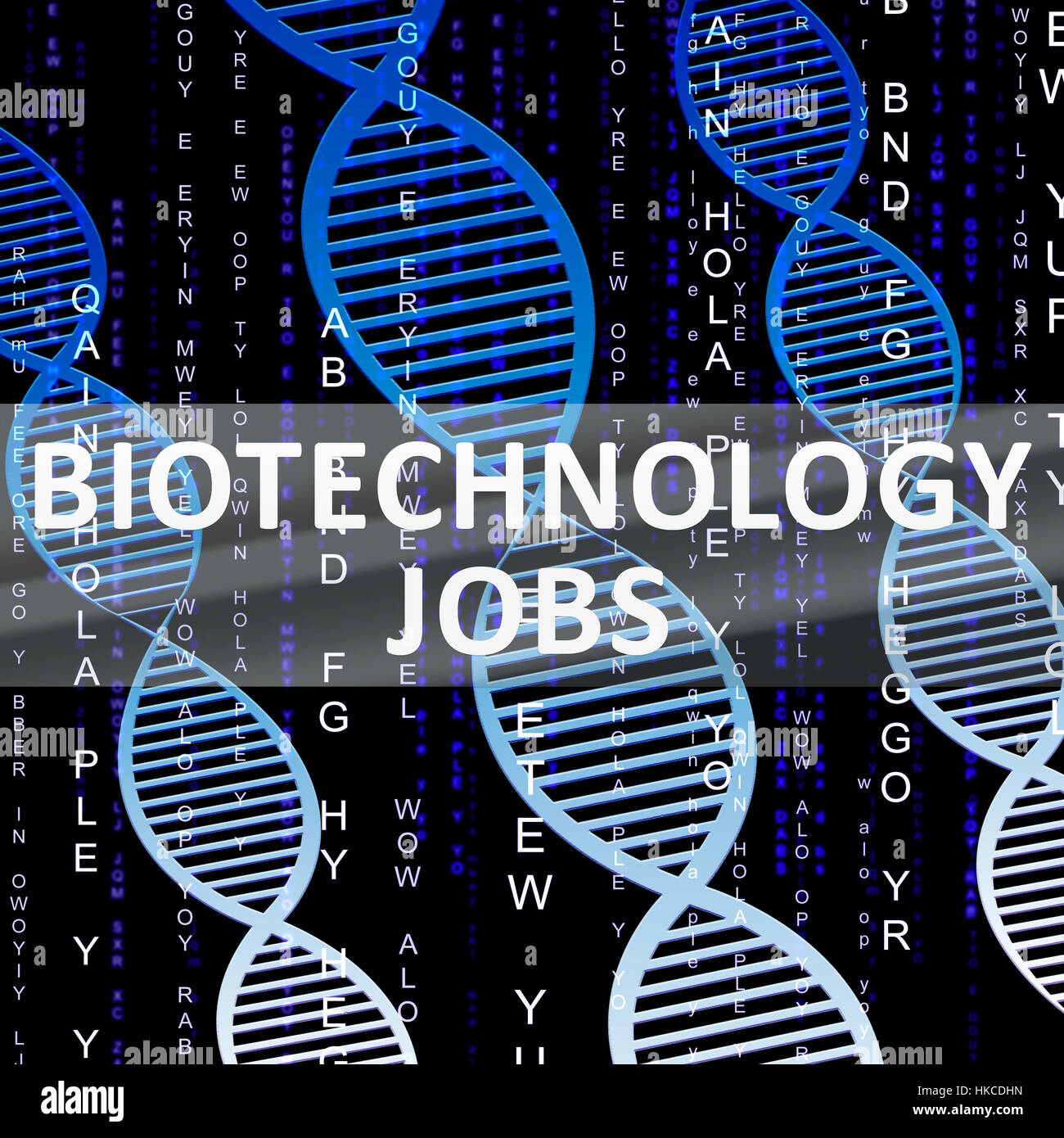 Biotechnology Jobs Helix Shows Biotech Profession 3d Illustration Stock ...