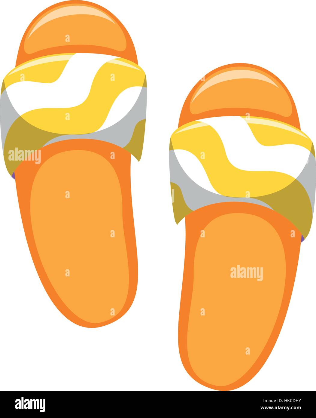 Beach sandals in orange color illustration Stock Vector Image & Art - Alamy