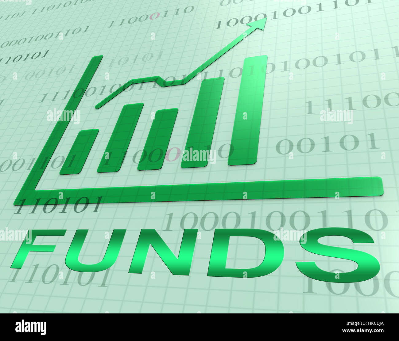 Funds Graph Increase Showing Fund Growth 3d Rendering Stock Photo - Alamy