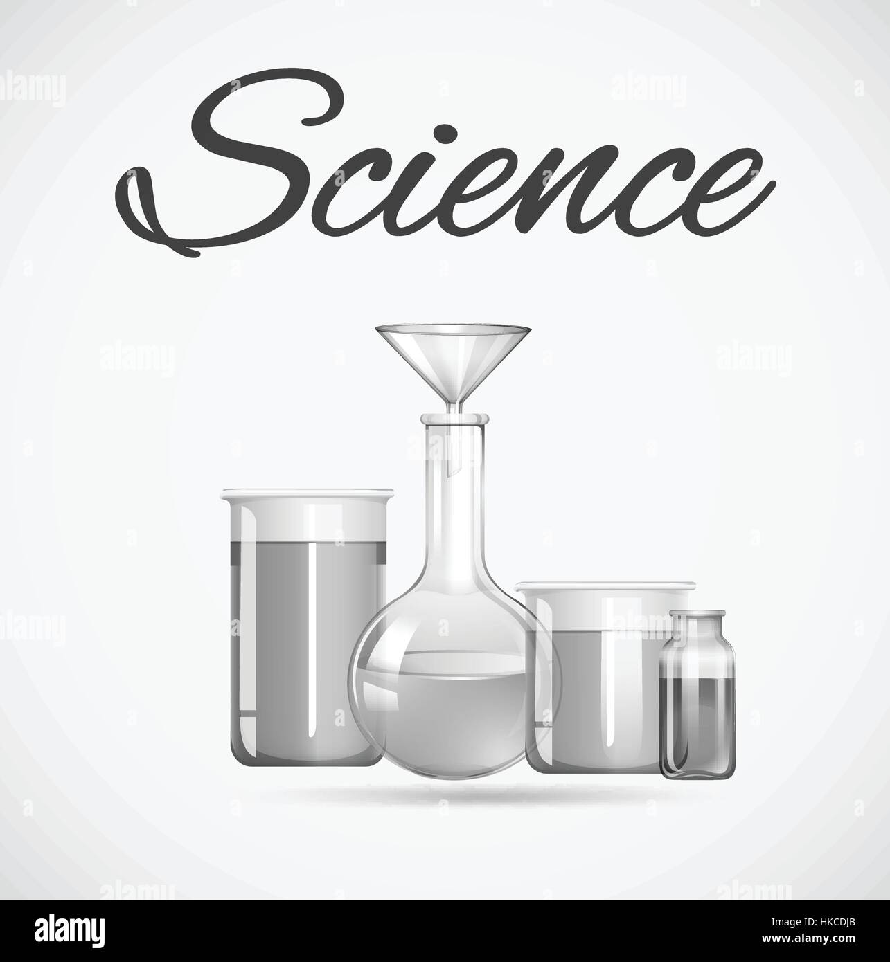 Science beakers with chemical inside illustration Stock Vector Image ...