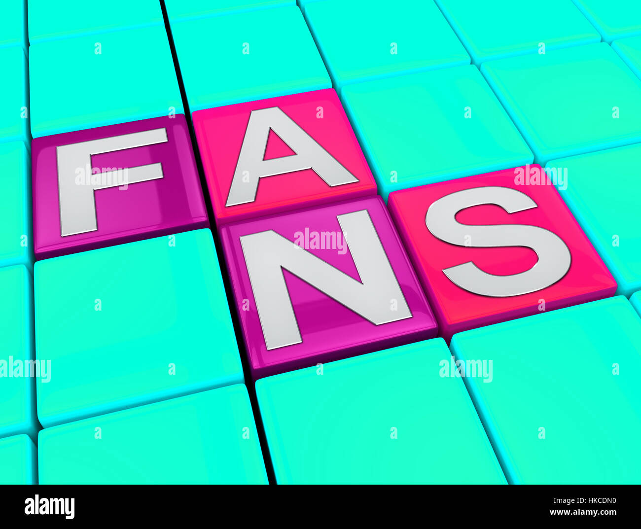 Fans Blocks Showing Follower Fan 3d Illustration Stock Photo - Alamy