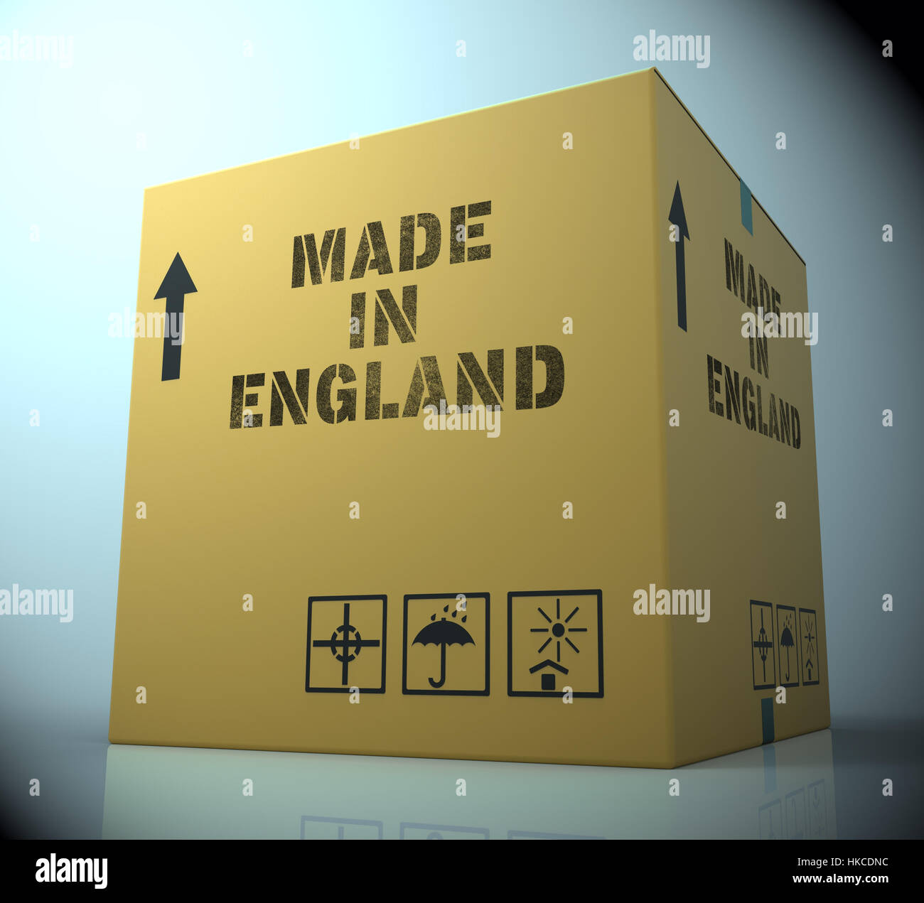 Made In England Box Meaning British Product 3d Rendering Stock Photo ...