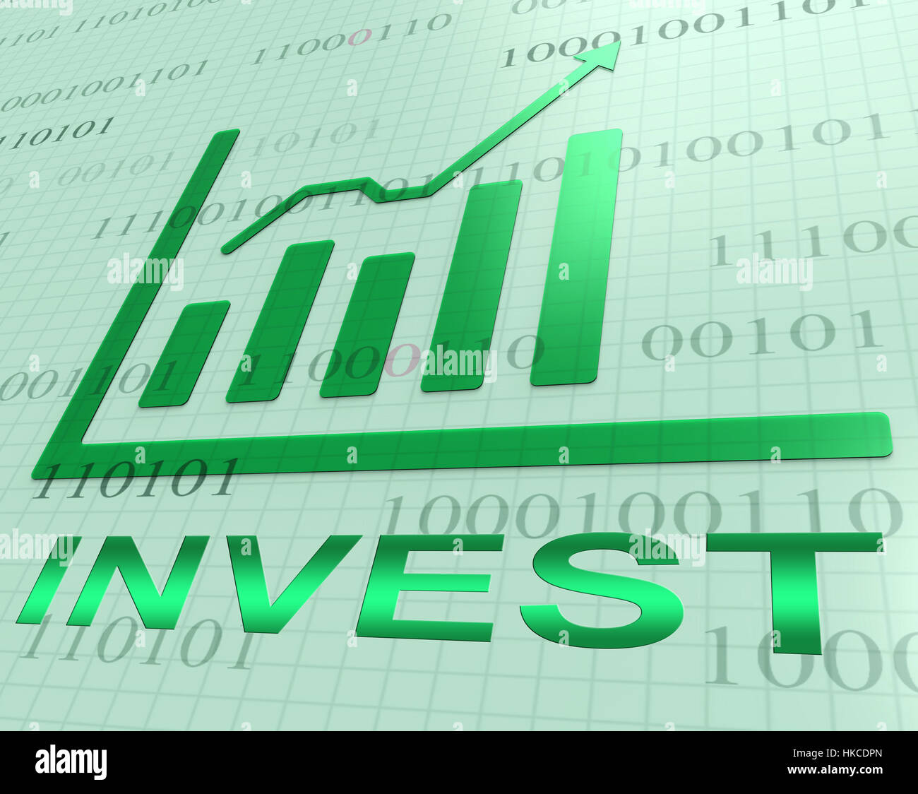 Invest Graph Increasing Showing Portfolio Return 3d Rendering Stock ...
