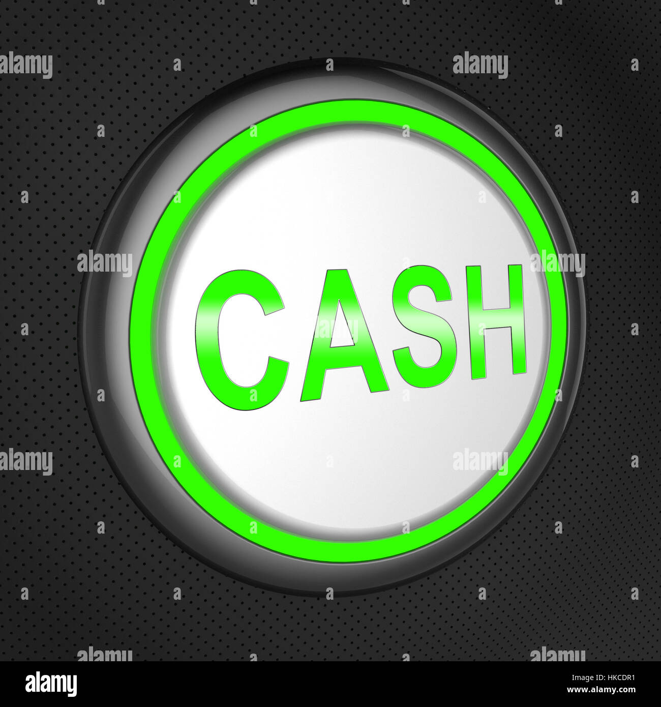 Cash Button Showing Coins Or Currency 3d Illustration Stock Photo - Alamy