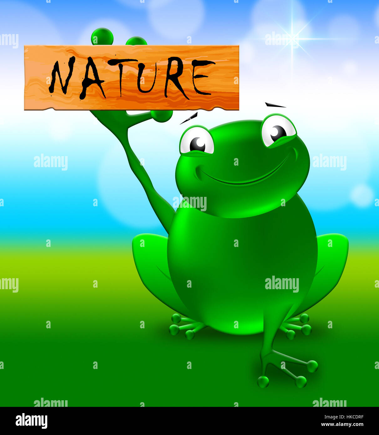 Nature Sign Shows Natural Outdoors 3d Illustration Stock Photo - Alamy