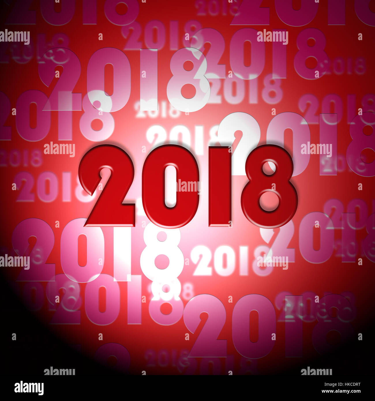 Two Thousand Eighteen Numbers Indicating 2018 New Year Celebration ...