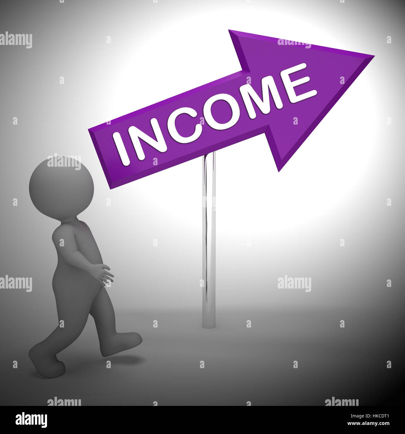Income Arrow Sign Showing Revenues Earning 3d Rendering Stock Photo - Alamy