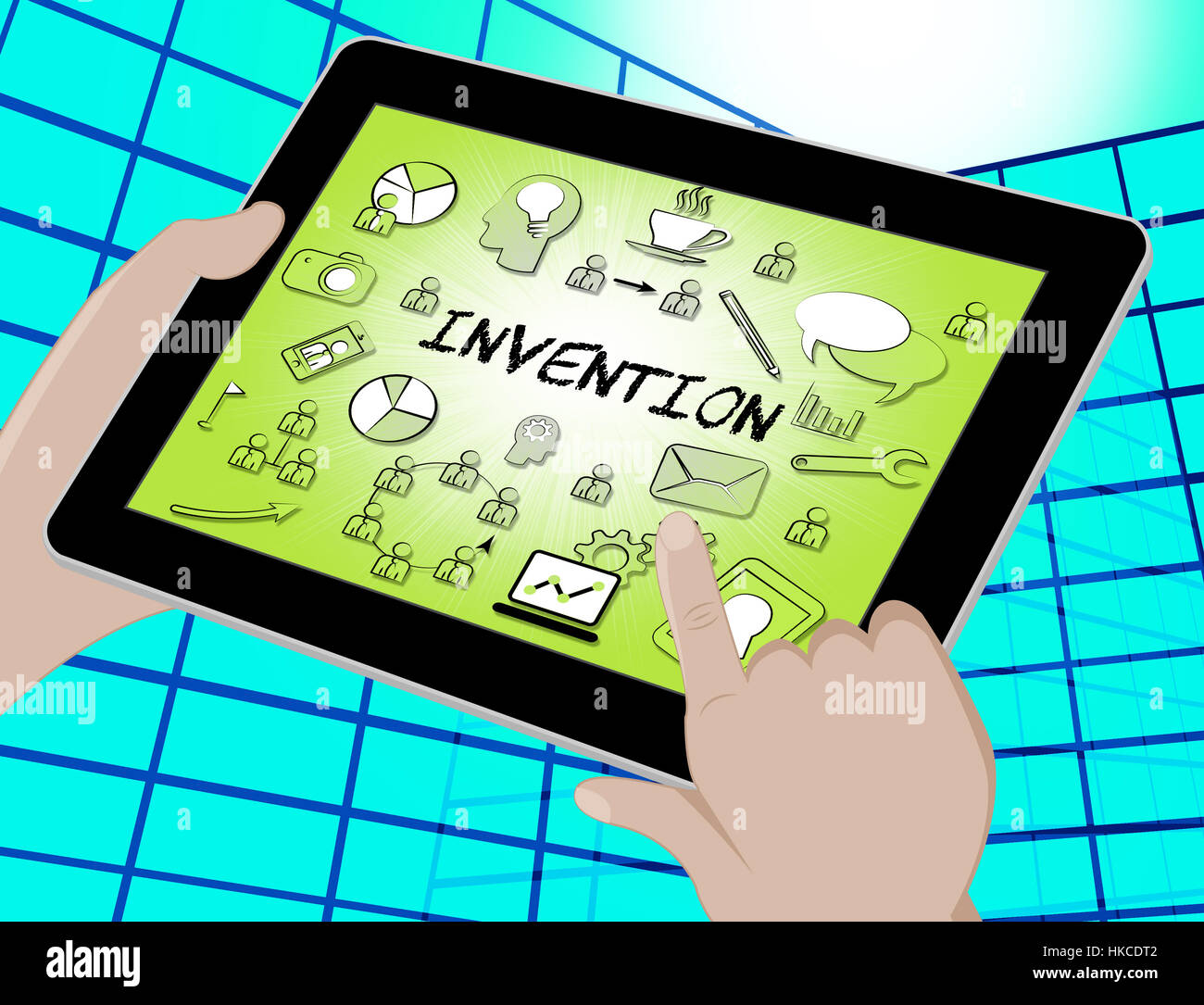 Invention Icons Tablet Meaning Innovating Invents And Innovating 3d ...