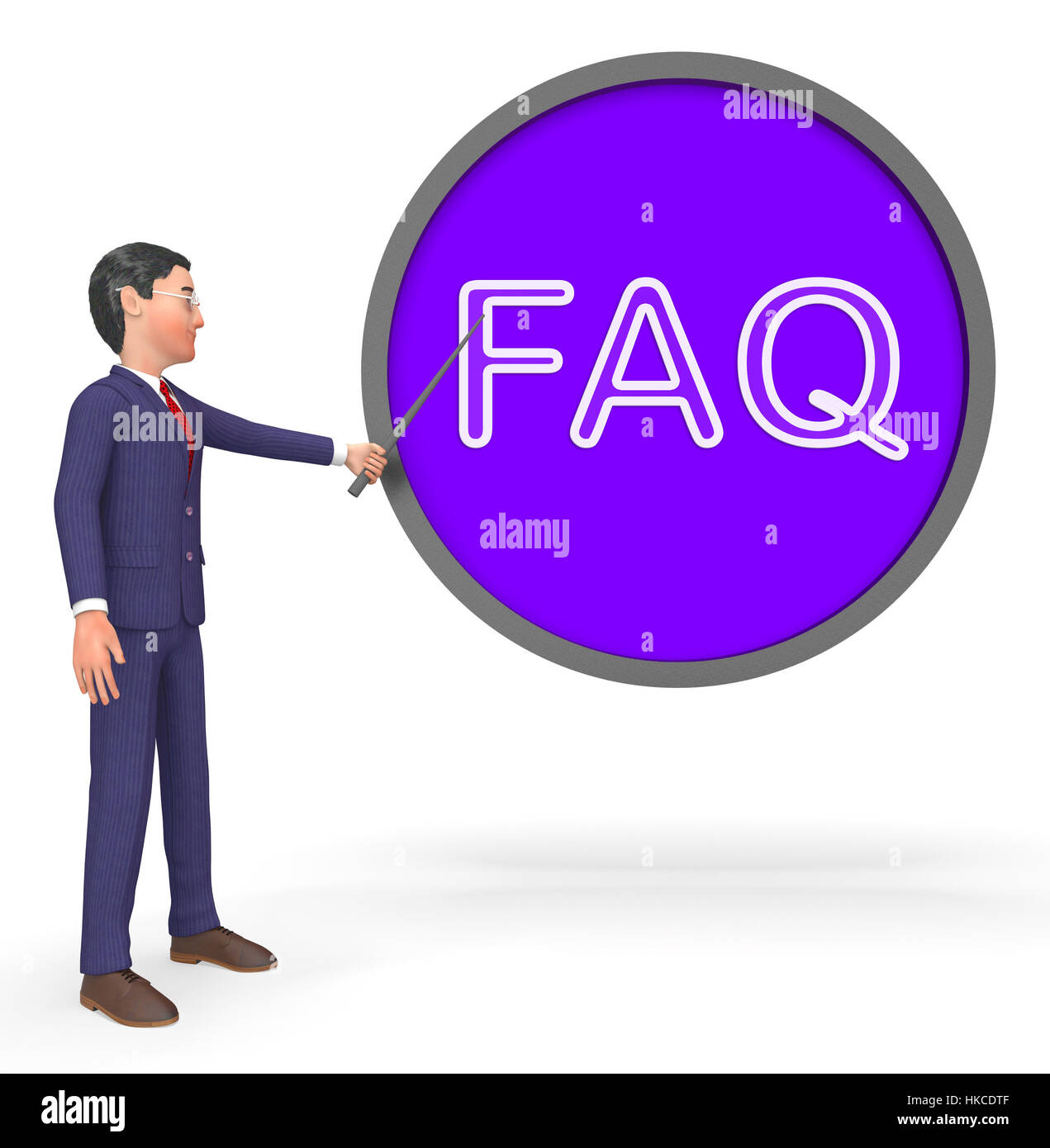 Faq Button Sign Means Frequently Asked Questions 3d Rendering Stock ...