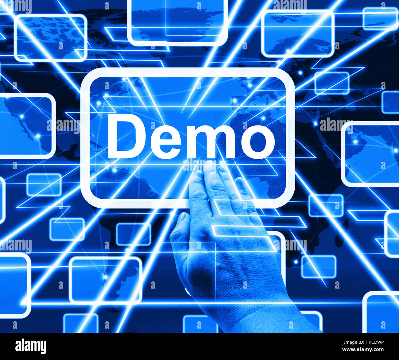 Demo Button To Download Trial Version Of Software 3d Rendering Stock ...