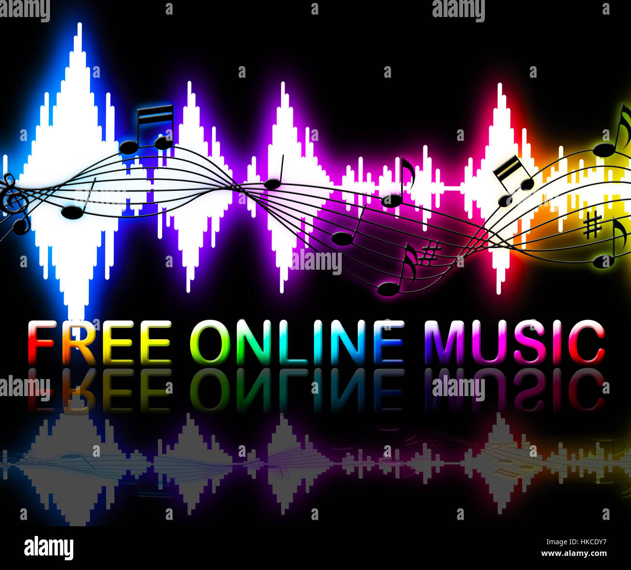 Free Online Music Soundwaves Represents Songs For Nothing Stock Photo ...