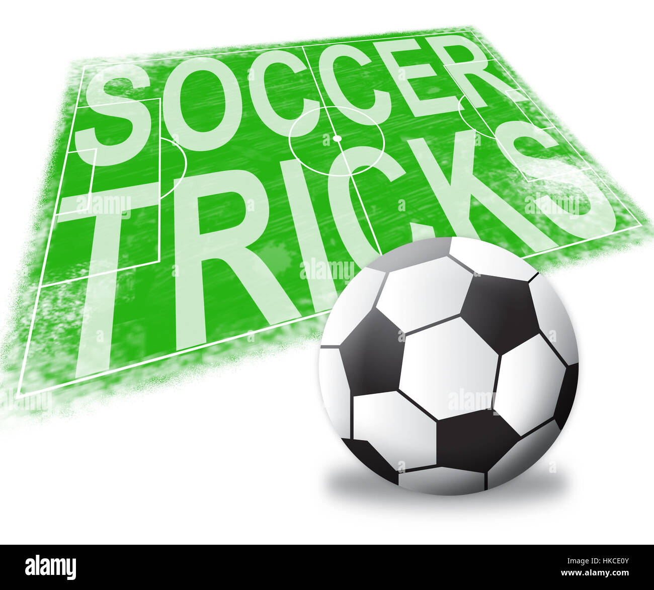 Soccer Tricks Pitch Football Skills 3d Illustration Stock Photo - Alamy