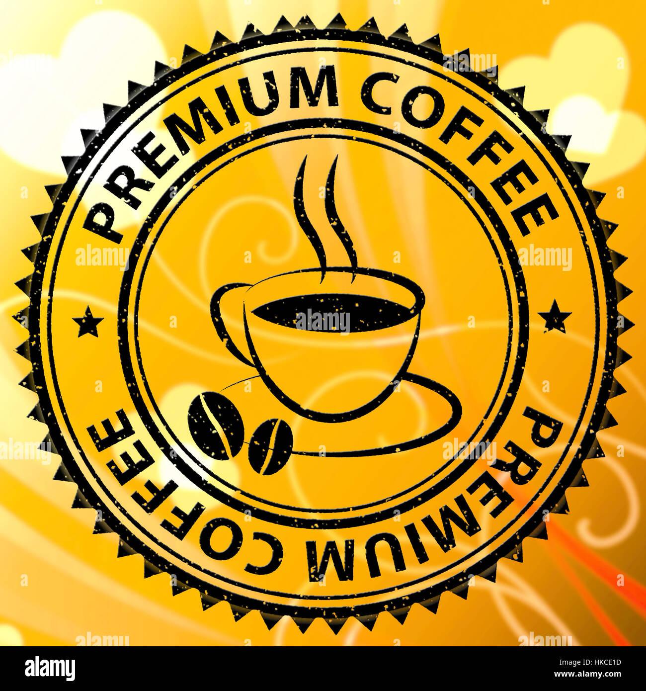 Premium Coffee Stamp Represents Top Quality Best Brand Stock Photo - Alamy