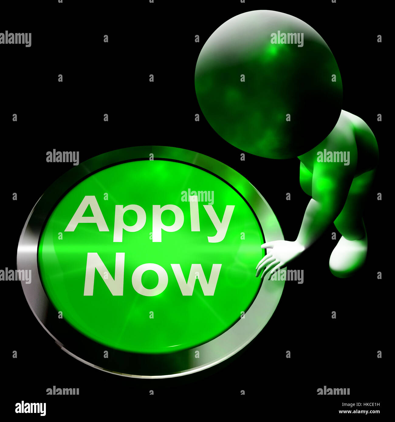 Apply Now Button For Work Job Applications 3d Rendering Stock Photo - Alamy