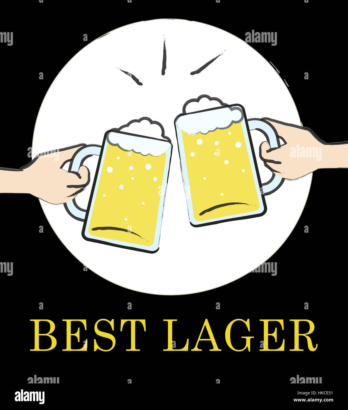 Best Lager Beer Shows Public House And Drinking Stock Photo - Alamy
