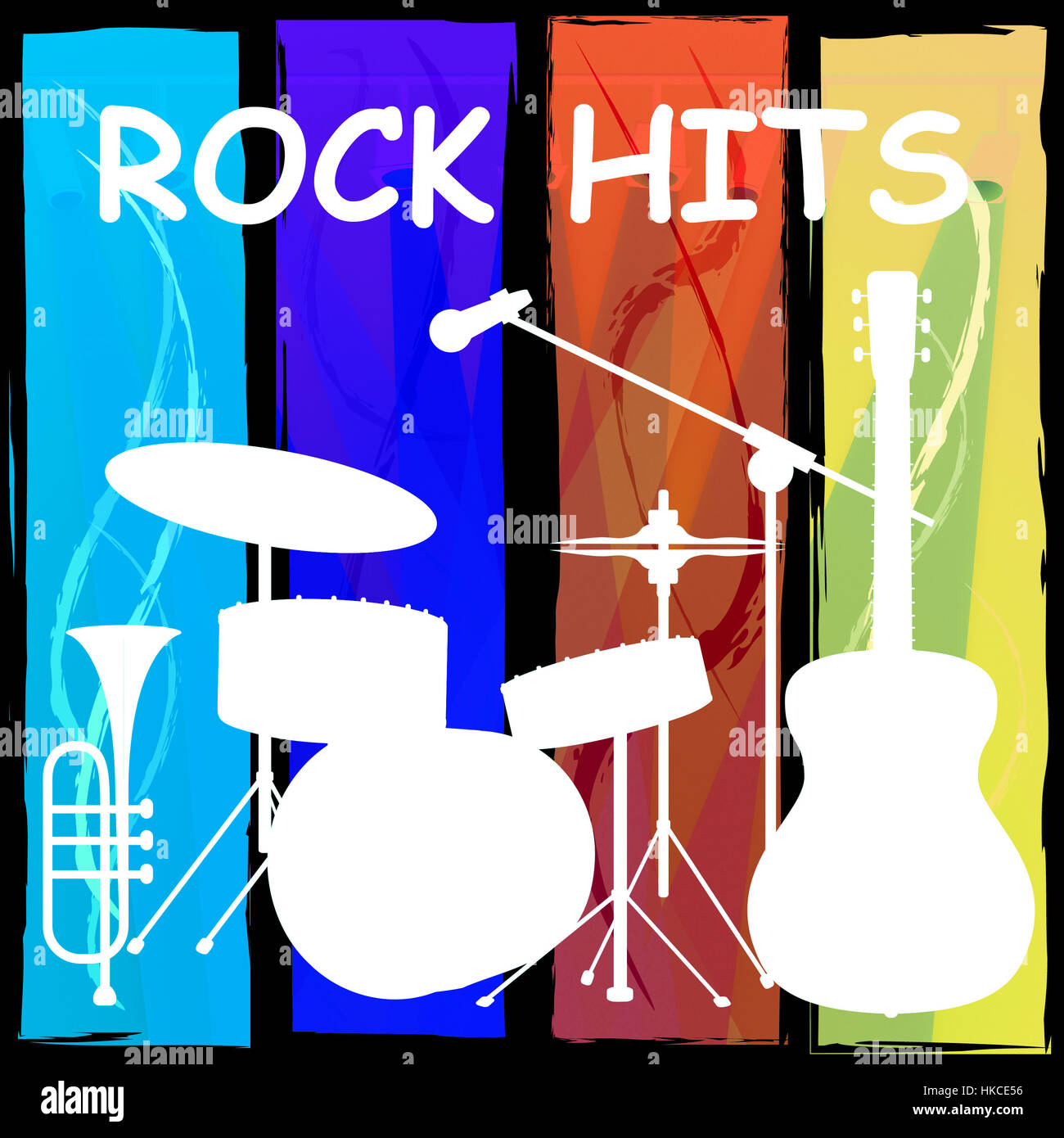 Rock hits drum kit hi-res stock photography and images - Alamy