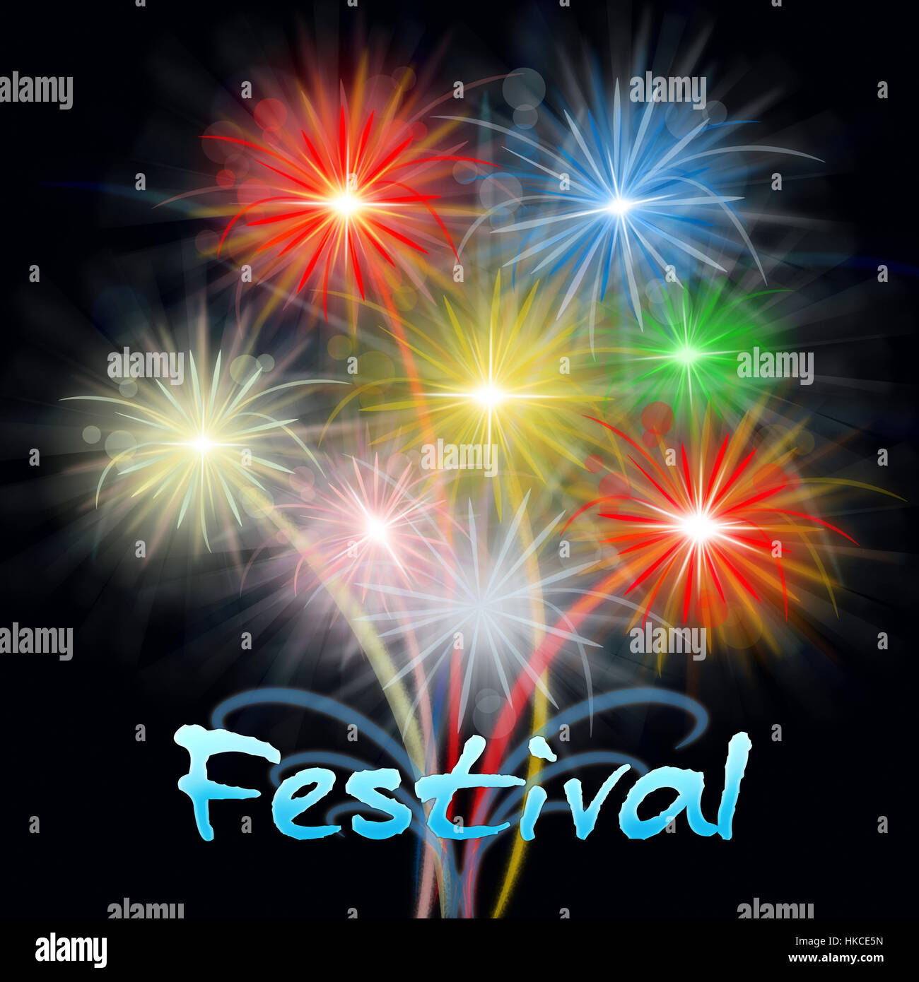 Festival Fireworks Showing Celebration Party Exploding Firecrackers ...