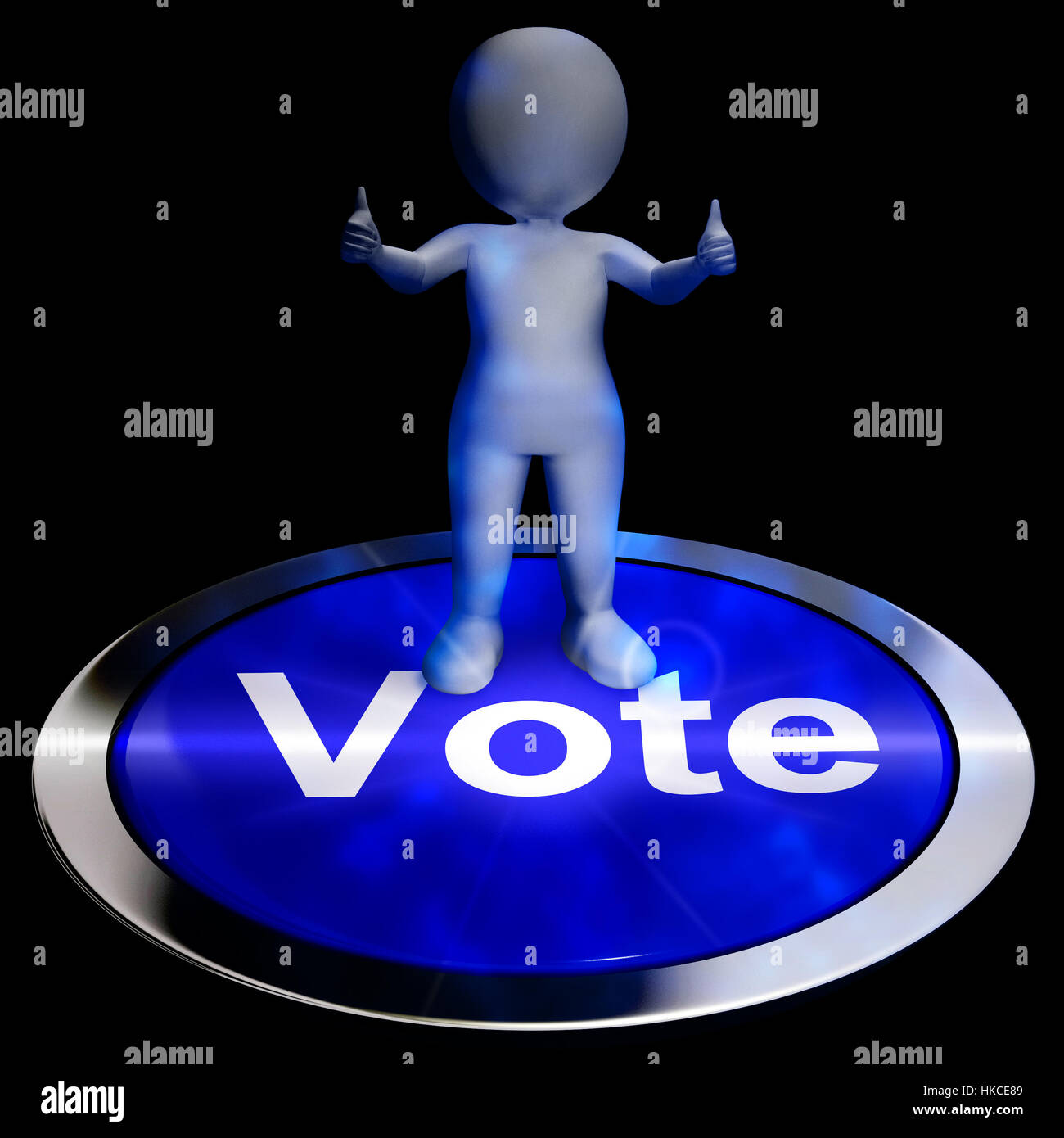 Vote Button Shows Options Voting Or Choice 3d Rendering Stock Photo - Alamy