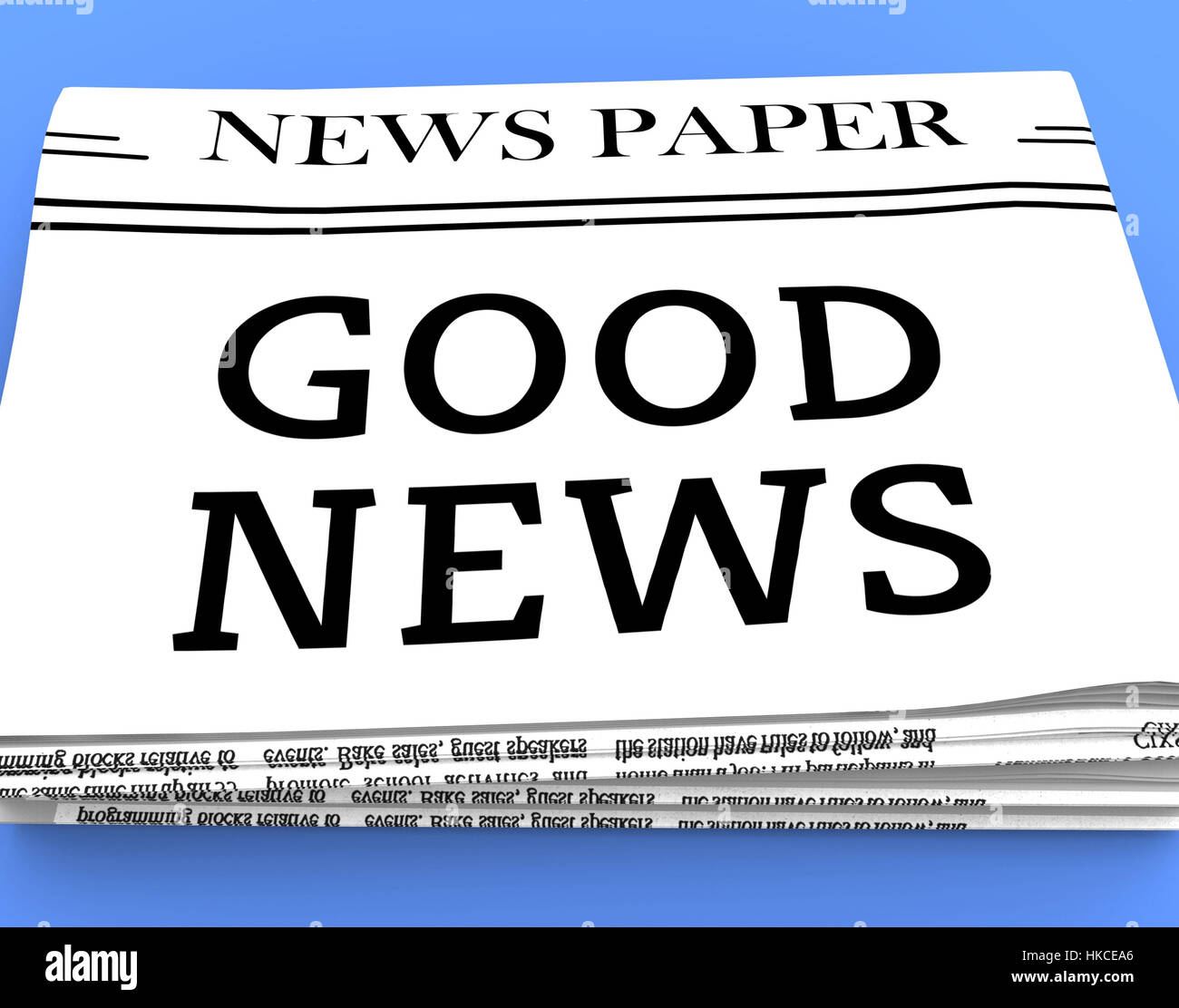 Good News Newspaper Means Receiving Great Info 3d Rendering Stock Photo ...